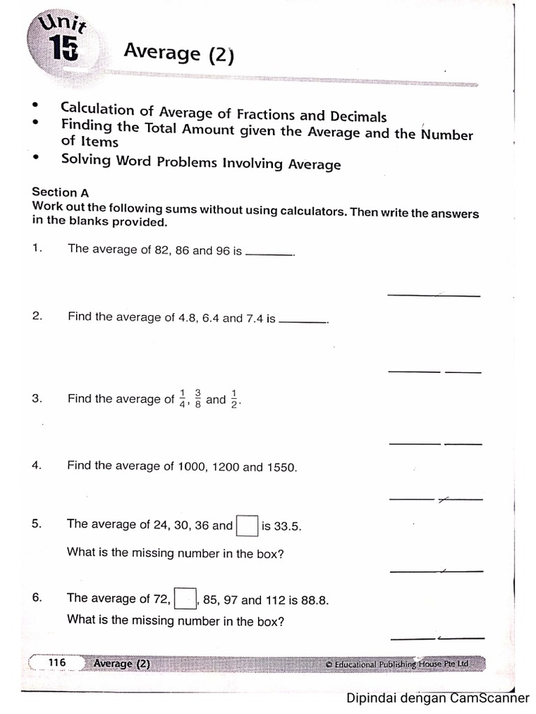 P5 Average and Rate Exercise | PDF