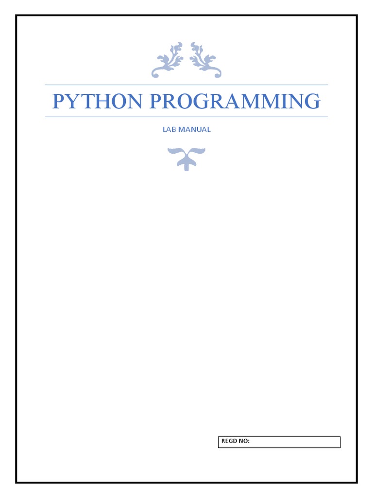 Python Lab Manual Pdf Anonymous Function Parameter Computer 0959