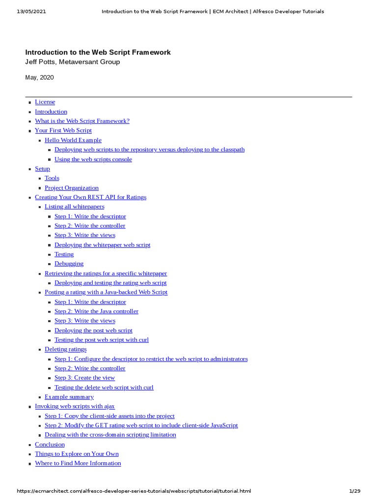 05 - Introduction To The Web Script ECMArchitect-ADT | PDF | World Wide ...
