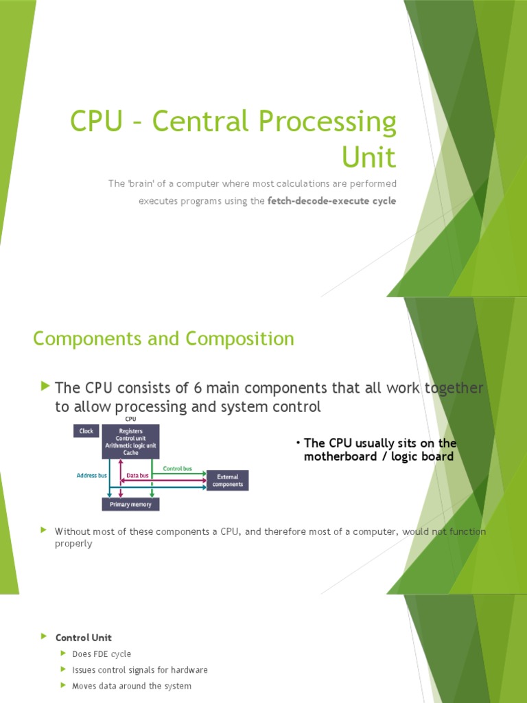 CPU Presentation | PDF | Hertz | Central Processing Unit