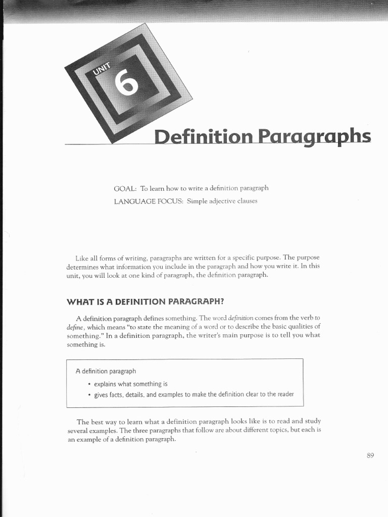 Definition Paragraph | PDF | Noun | Adverb