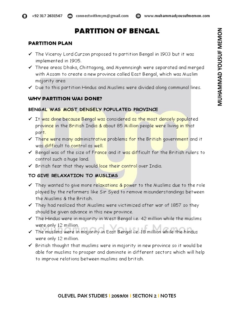 Section 2 Notes | Download Free PDF | British Raj | All India Muslim League