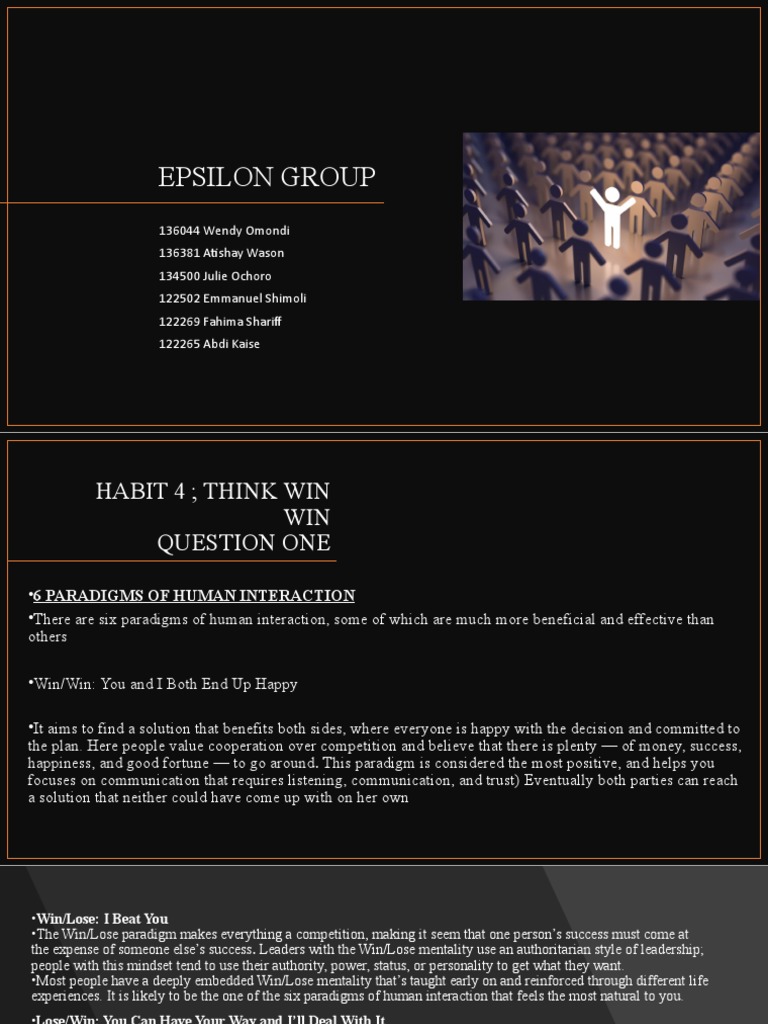 Epsilon Group | PDF | Leadership | Behavioural Sciences