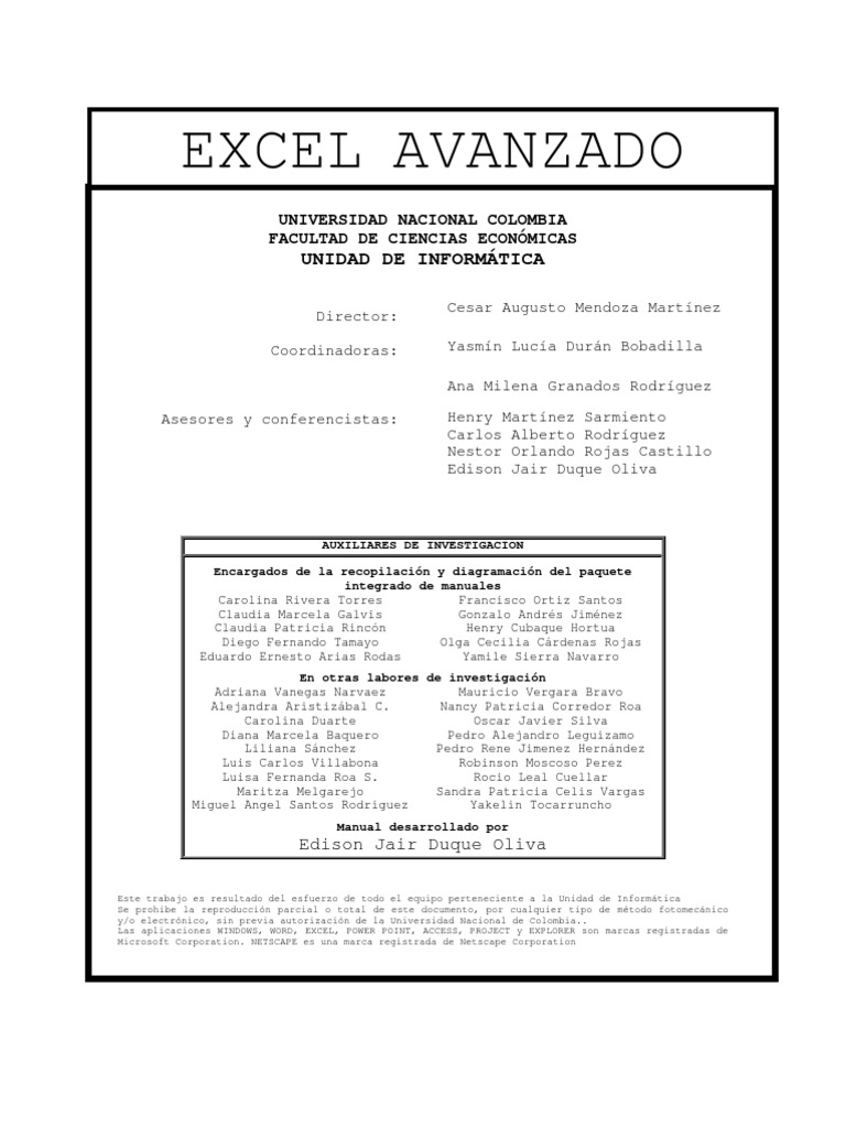 Manual Excel Avanzado | PDF | Interés | Point and Click