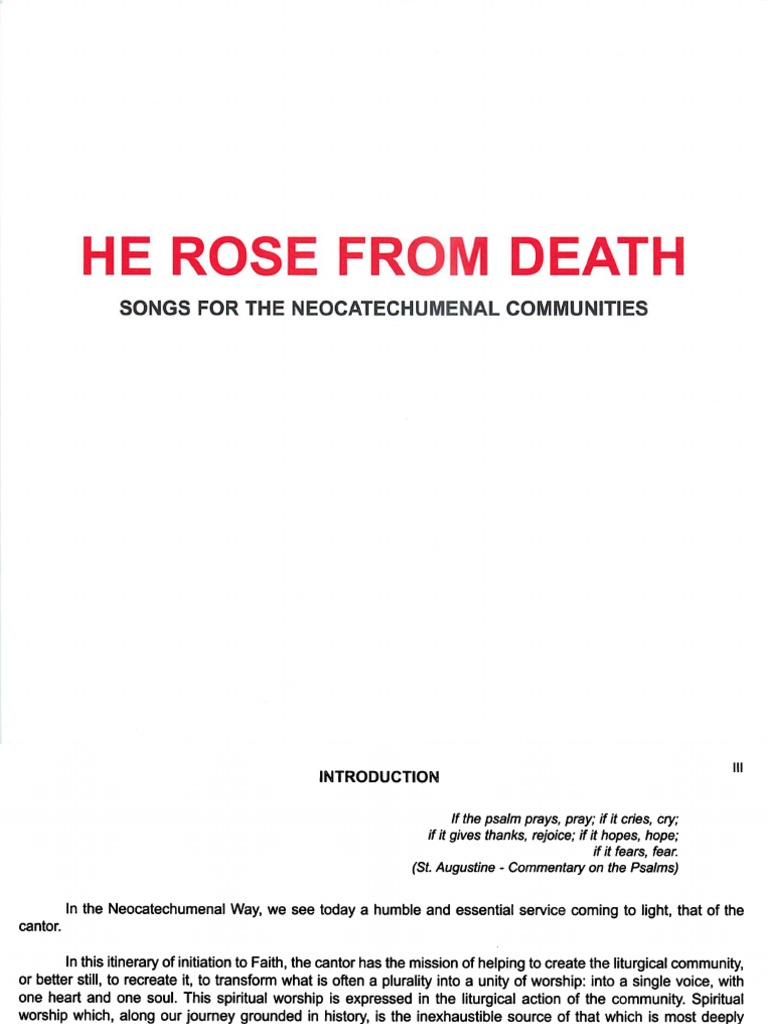 He Rose From Death 2014 (Cantor Songs) | PDF