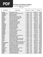 Price Lists of Medicines | PDF | Wellness