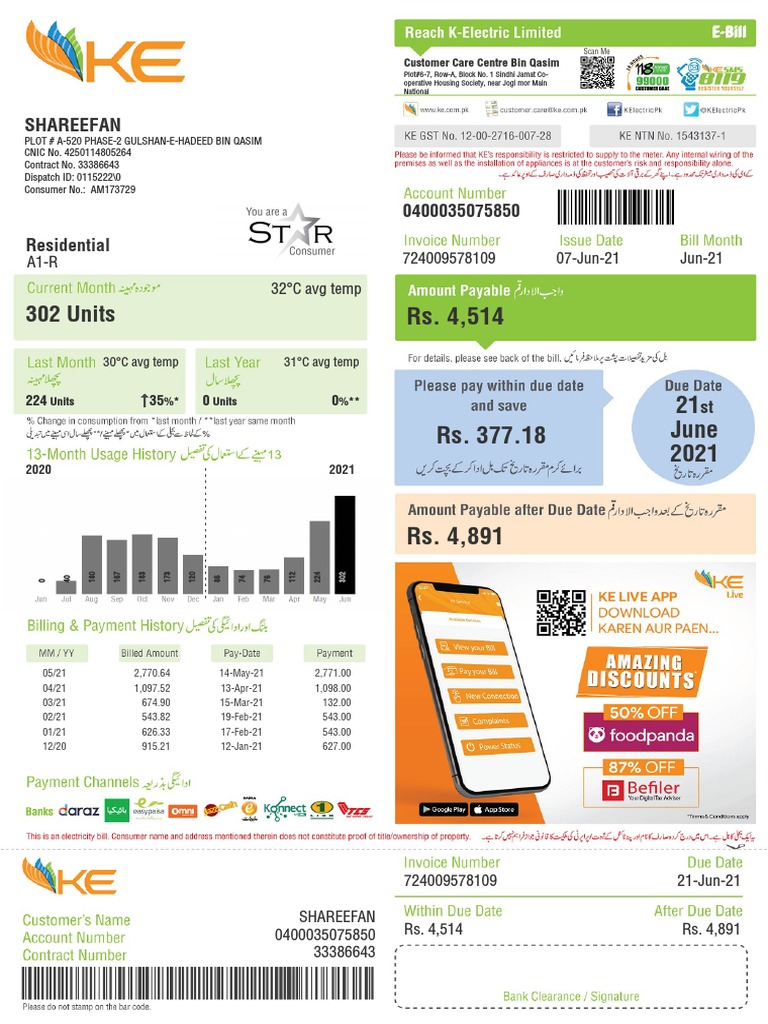 How To Read Utility Bills | PDF | Fee | Electrical Engineering