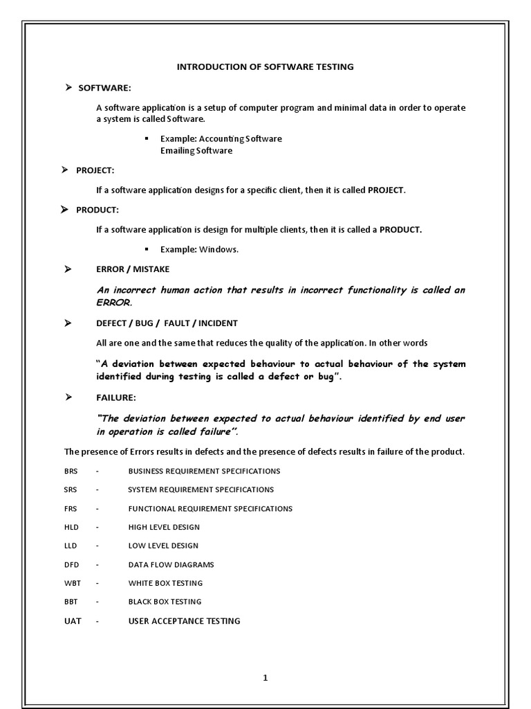 Manual Testing Notes Pdf Software Testing Software Development Process