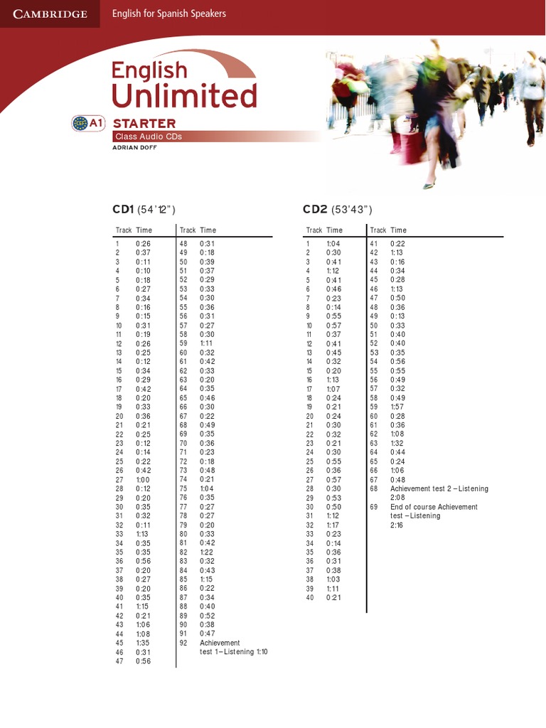 English Unlimited A1 Audio Tracks | PDF