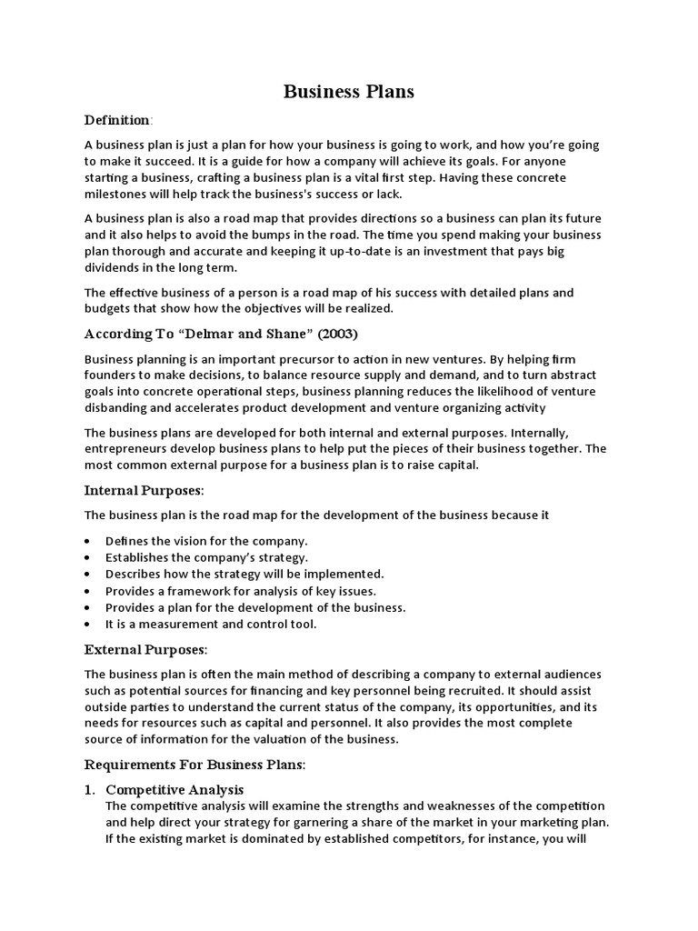Business Plans: Definition | PDF | Swot Analysis | Feasibility Study