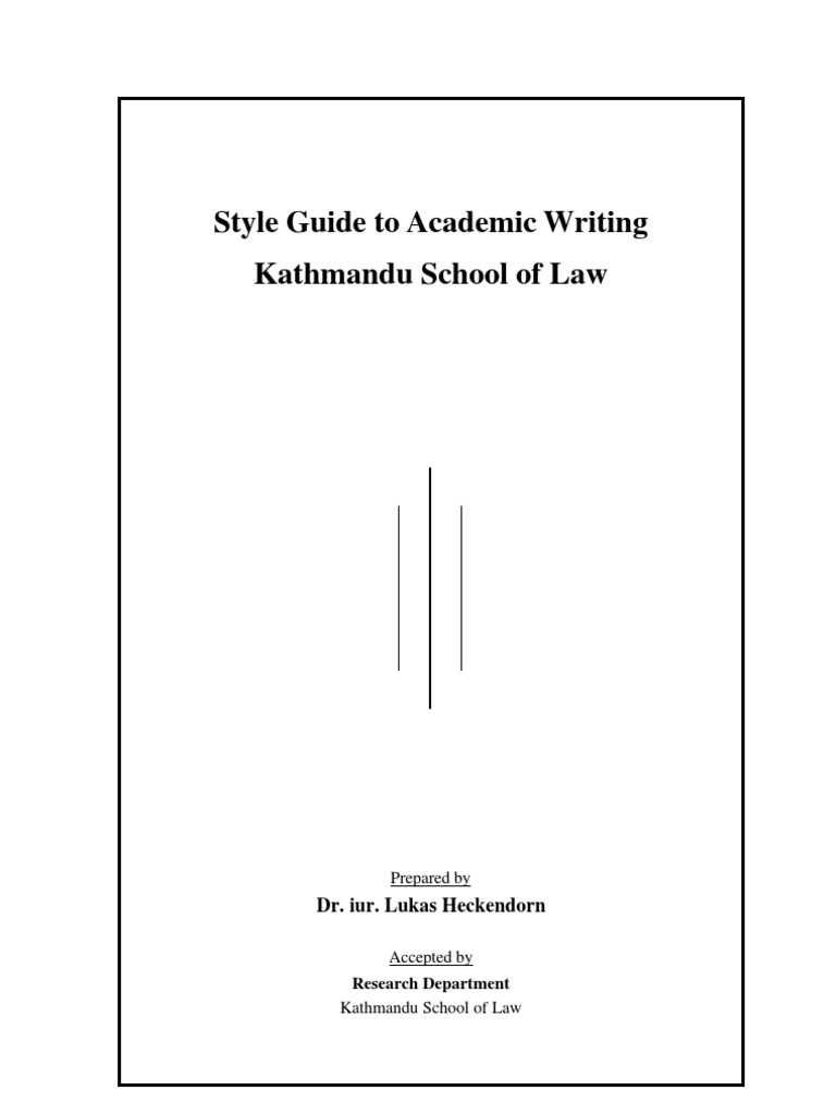 Style Guide To Academic Writing KSL | PDF | Case Citation | Citation