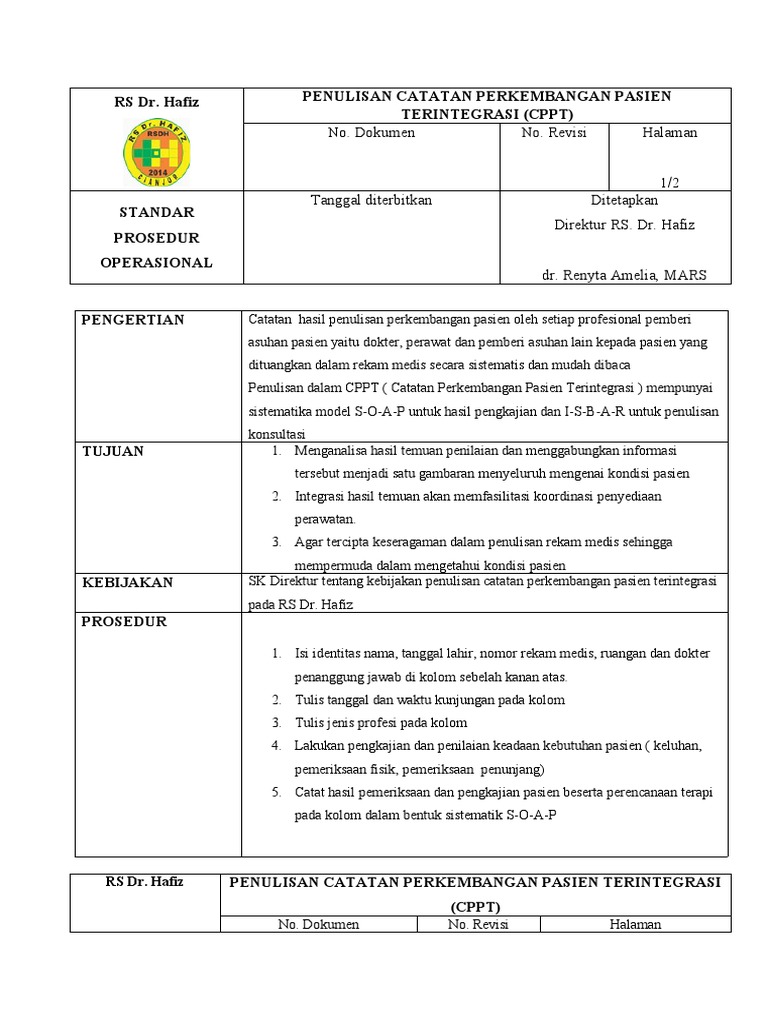 Sop Penulisan CPPT | PDF
