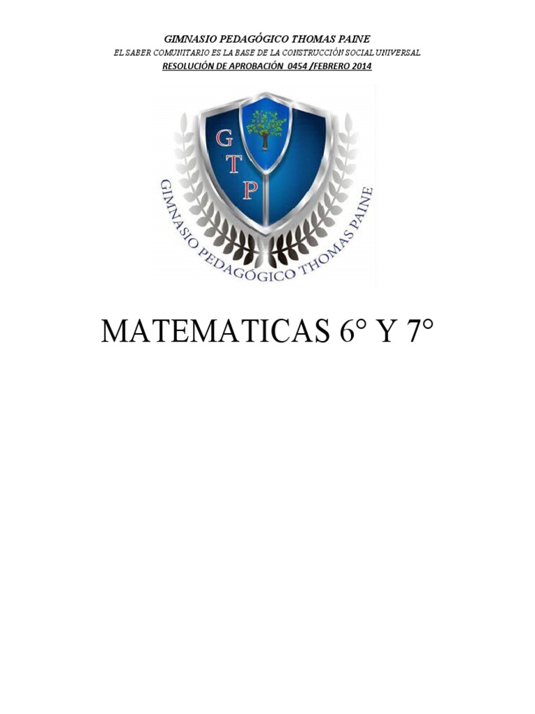Portada de Modulos Matematicas y Geometria 6 y 7 | PDF