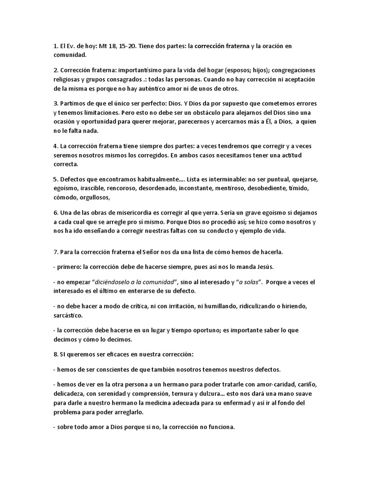La Importancia de la Corrección Fraterna | PDF | Francisco de Asís | Amor
