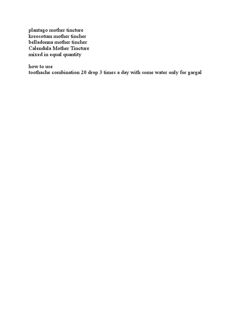 Toothache Medicine | PDF | Wellness