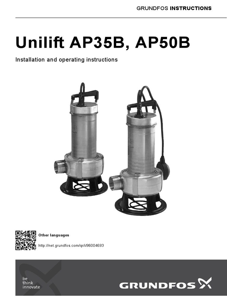 Unilift AP35B, AP50B: Installation and Operating Instructions | PDF ...