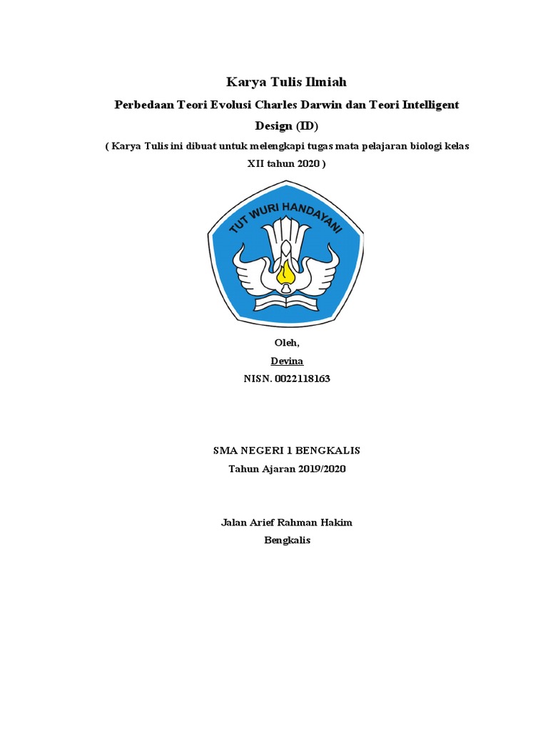 Cover Karya Tulis Ilmiah Biologi XII | PDF