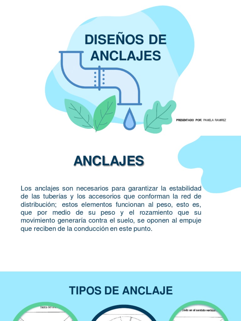 Diseño de Anclajes para Tuberías a Presión | PDF | Fricción | Presión