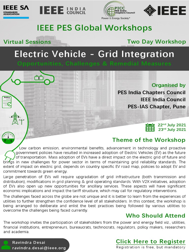 IEEE PES Global Workshop Electric Vehicle-Grid Integration | PDF ...