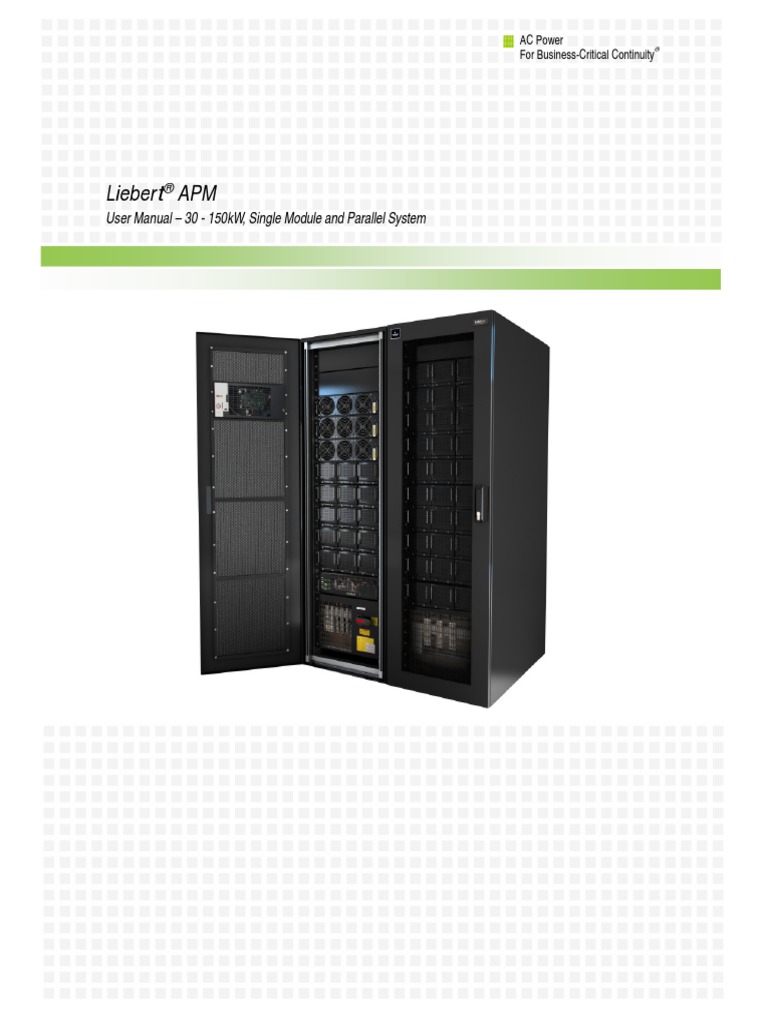 Liebert APM With Modular Battery User Manual v2.9 | PDF | Manufactured ...