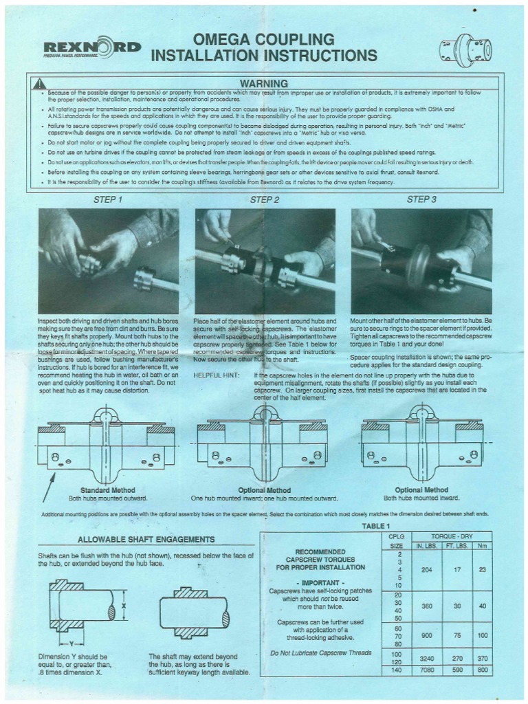 Acople Omega Instrucciones de Instalacion | PDF
