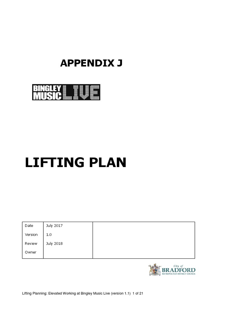 MEWP Lifting Plan | PDF | Risk Assessment | Risk