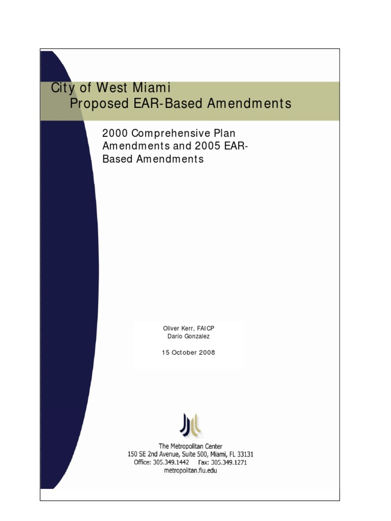 West Miami Comprehensive Plan Amendments | PDF | Mixed Use Development ...