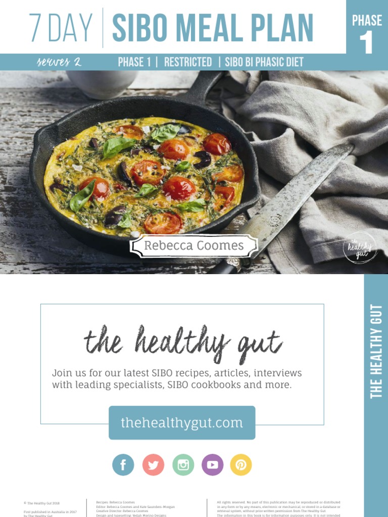 1 Week SIBO Meal Plan - The Healthy Gut | PDF | Zucchini | Drink