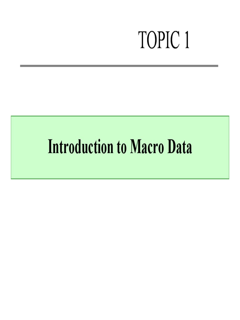 ECON102 - Intro To Macro Data by Veronica Guerrieri | PDF | Gross ...