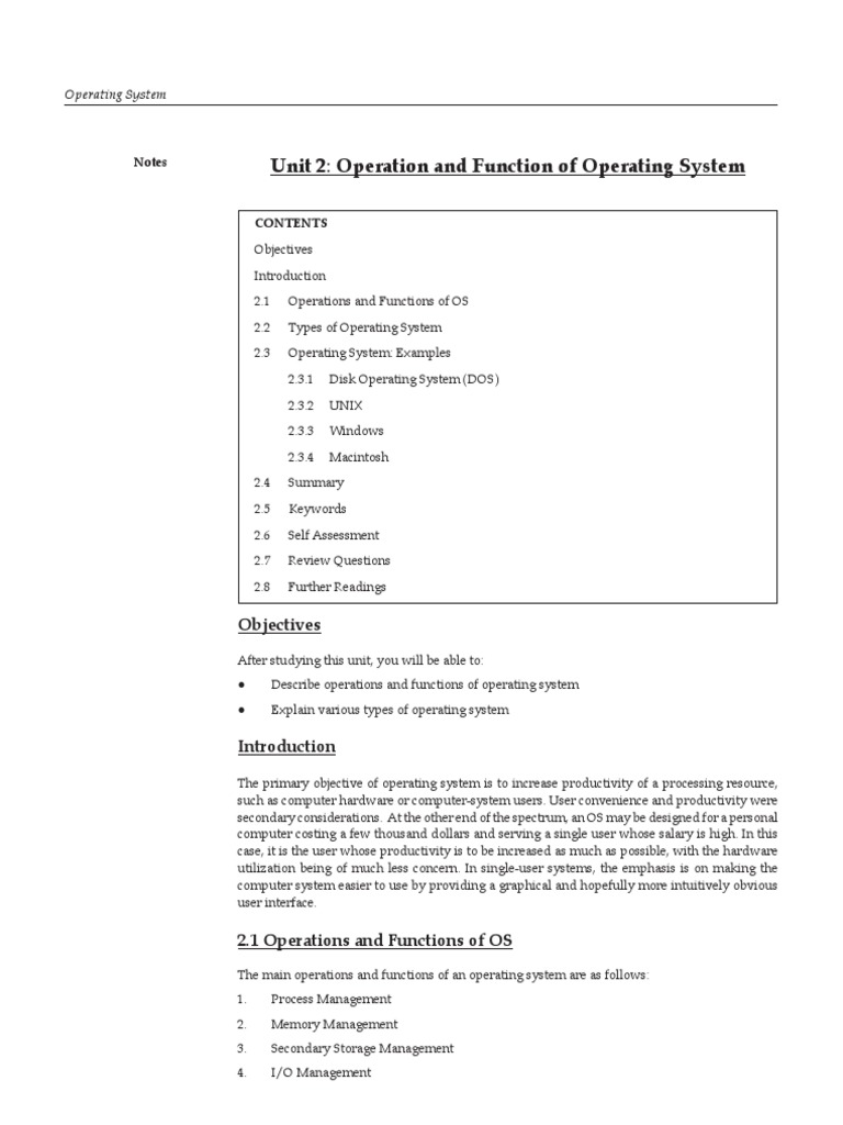 Operating Systems Notes FINAL - Unit2 | PDF | Process (Computing ...