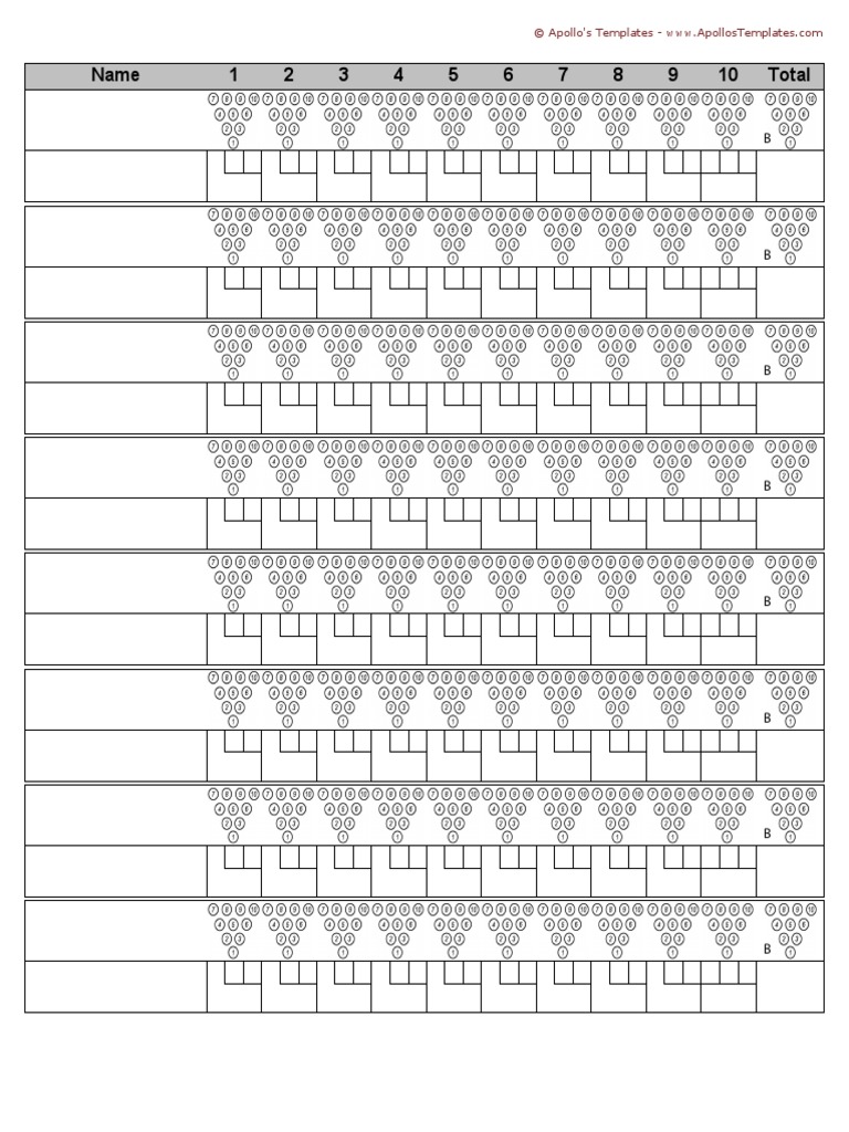Bowling Score Pin Tracker | PDF