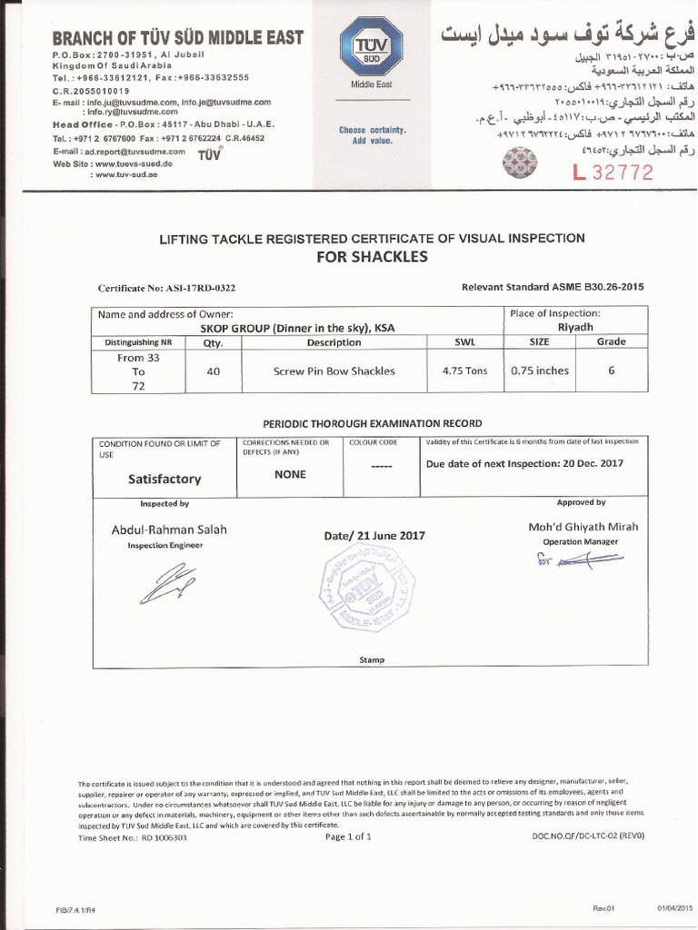 فحص TUV السعودية | PDF