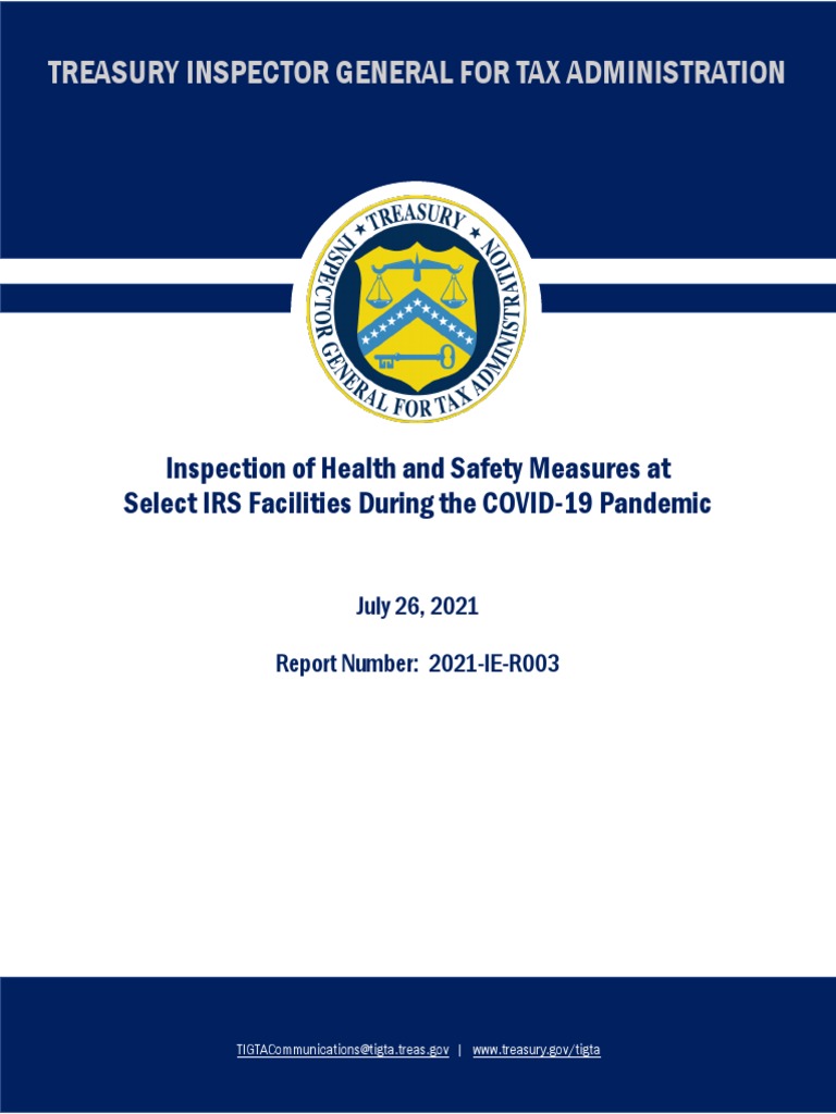 Treasury Inspector General For Tax Administration Report | PDF ...