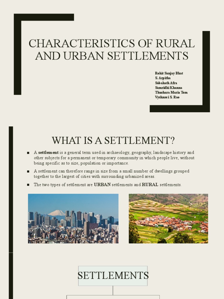 Rural VS Urban Characteristics Final | PDF | Urban Area | Village