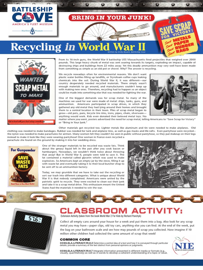 Recycling Wwii | PDF | Scrap | Recycling