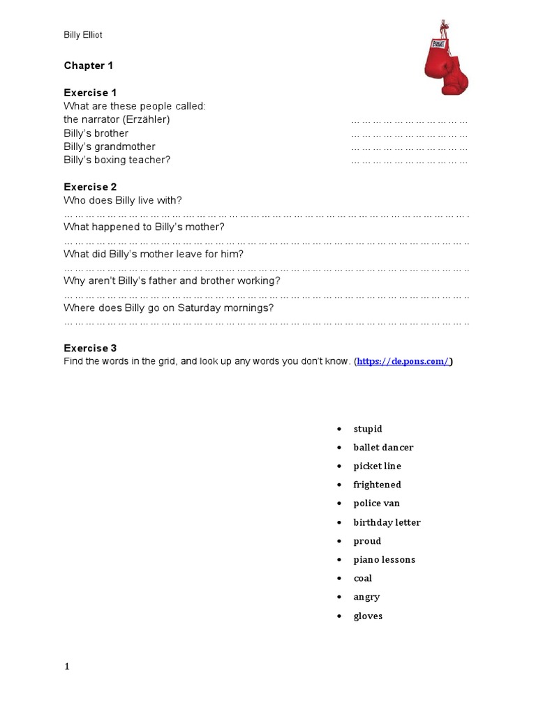 Worksheets Billy Elliot | PDF