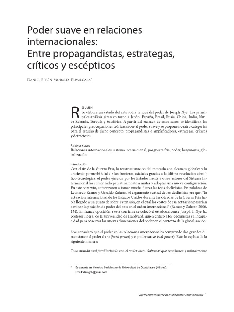 Poder suave en relaciones internacionales | PDF | Bric | El sudeste de Asia