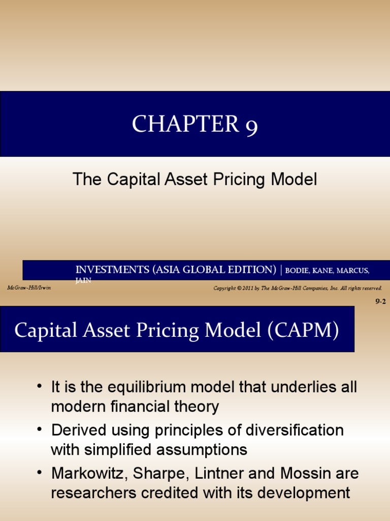 The Capital Asset Pricing Model: Investments (Asia Global Edition ...