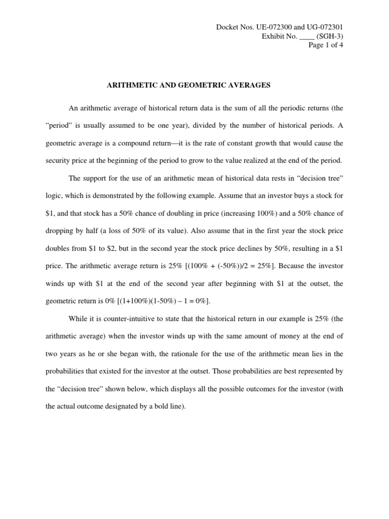 Arithmetic and Geometric Averages | PDF | Average | Arithmetic Mean