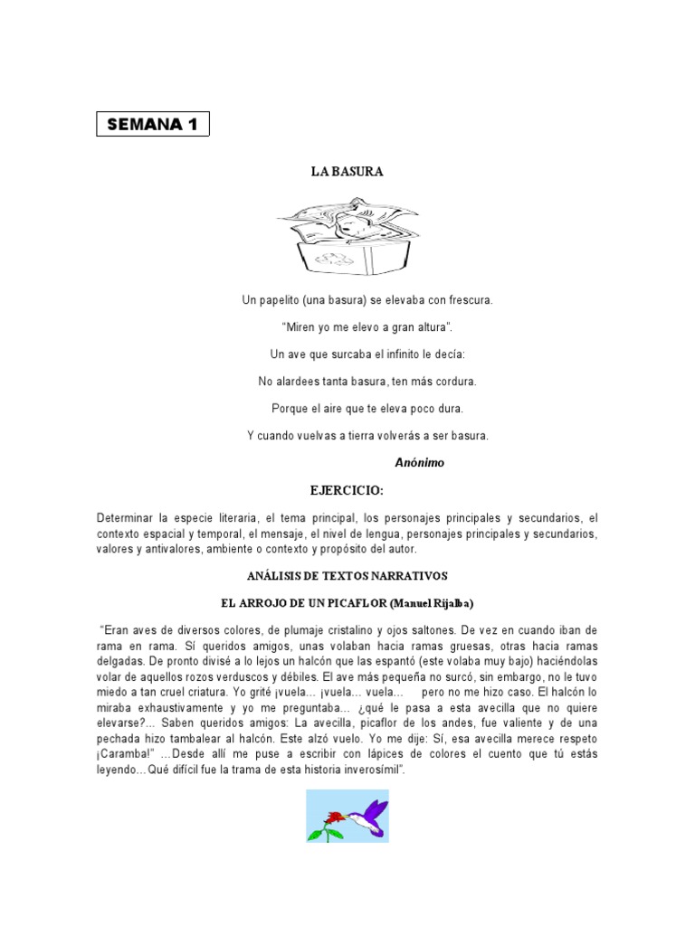 Análisis de textos literarios y fábulas | PDF