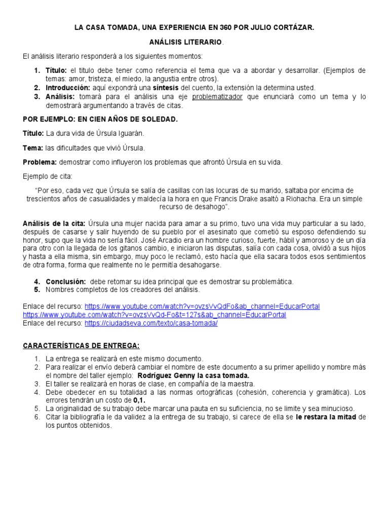 La Casa Tomada 8° | PDF