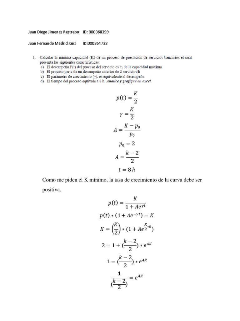 Taller Curva Logistica - Completo | PDF | Enseñanza de matemática ...