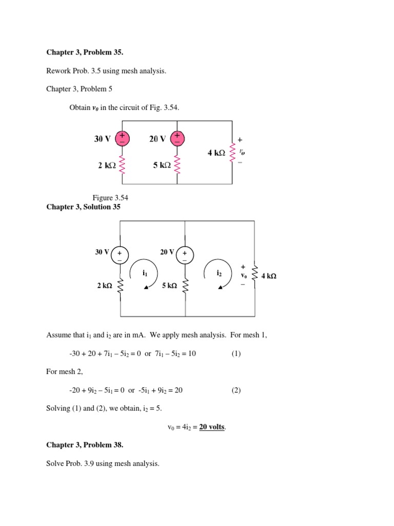 Chapter 3, Problem 35 | PDF | Applied Mathematics | Electrical Engineering