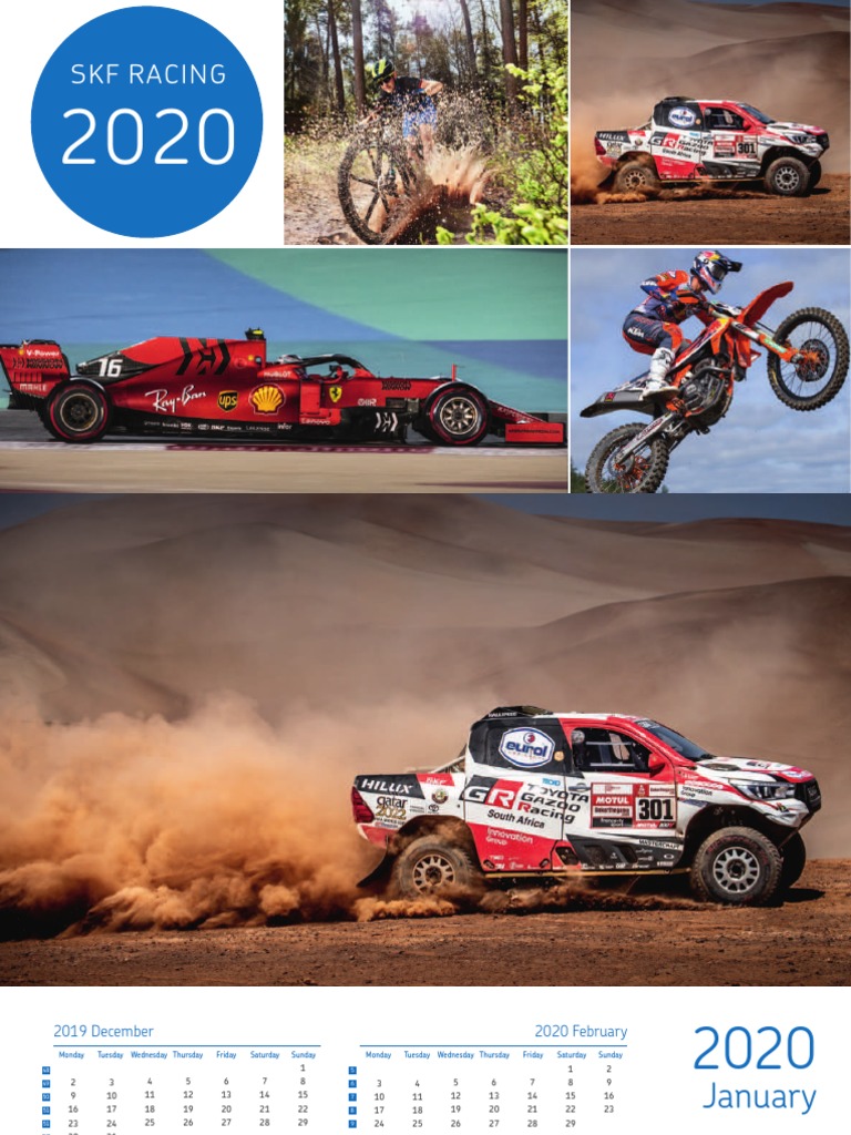 19-0210 en - SKF Racing Calendar - 2020 | PDF | Sports