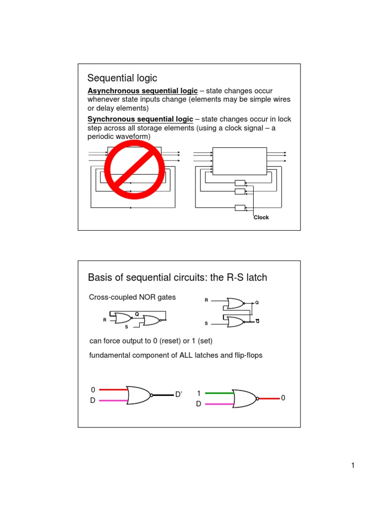 Asynchronous Sequential Logic - State Changes Occur | Download Free PDF ...