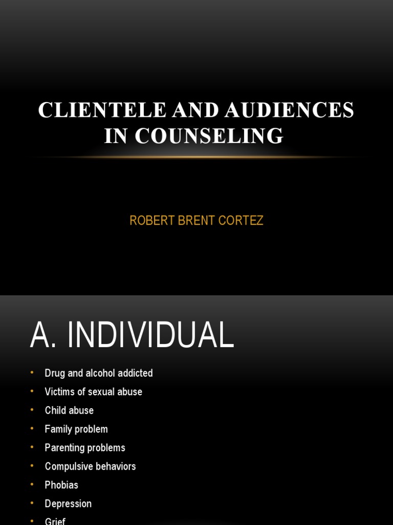 Counseling Clientele and Audiences | PDF