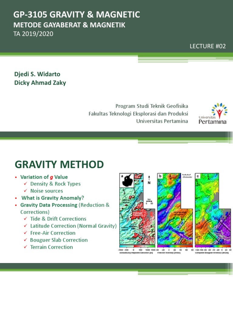 Gp-3105 Gravity & Magnetic: Metode Gayaberat & Magnetik | PDF ...
