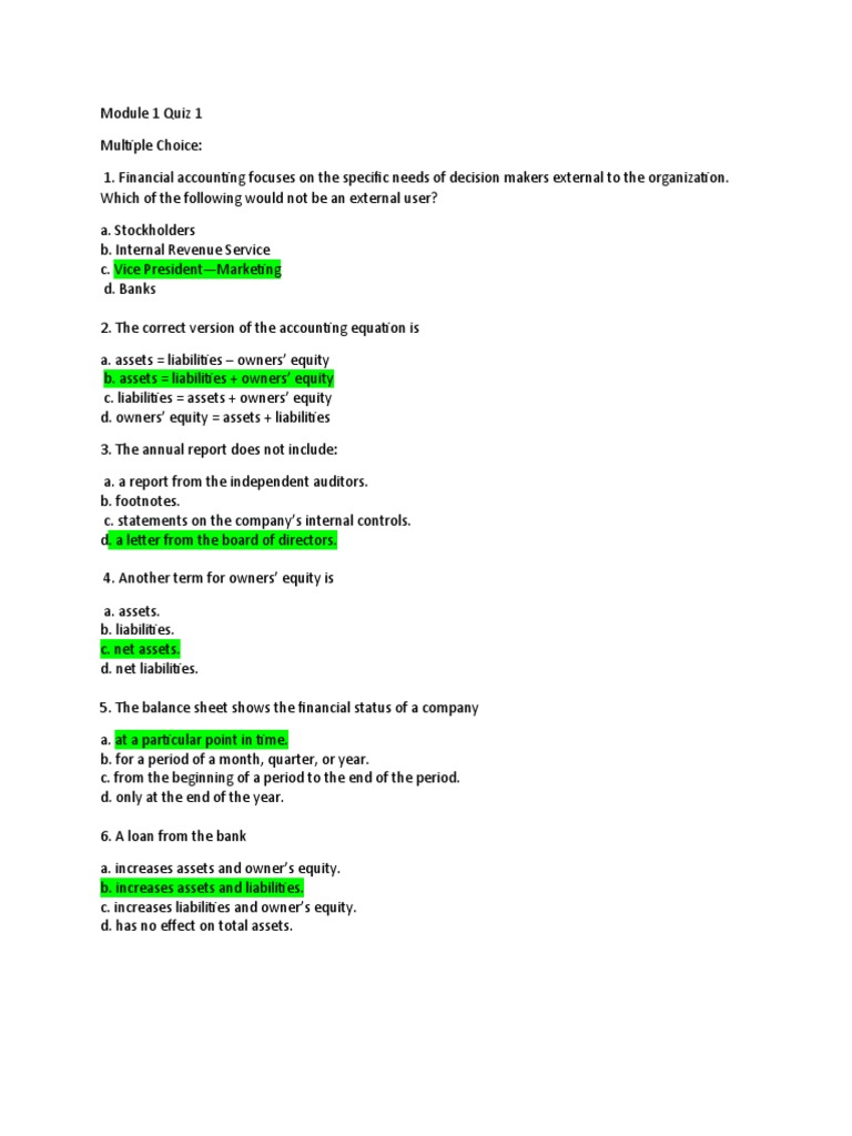 Accounting Assignment 1 With Answers | PDF