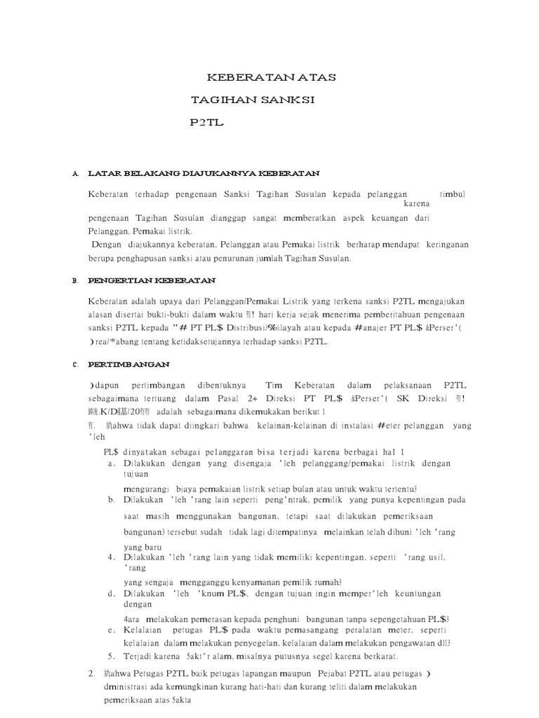 Keberatan p2tl Edit | PDF