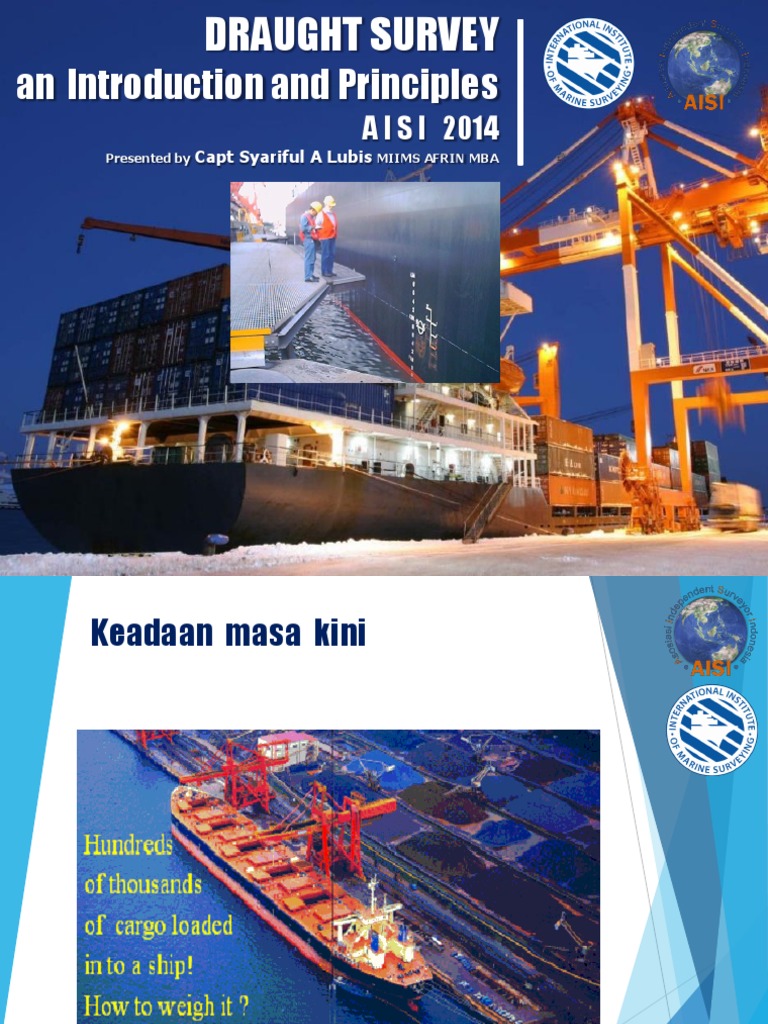 Draught Survey An Introduction and Principles AISI | PDF | Buoyancy | Ships